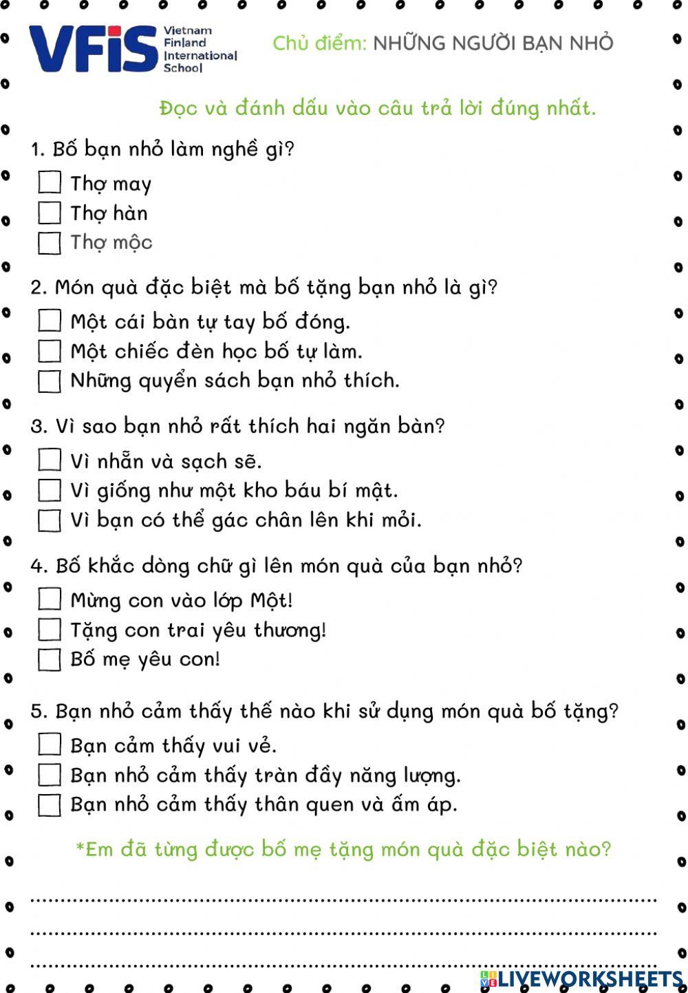 Vietnamese Week… | Free Interactive Worksheets | 1647558