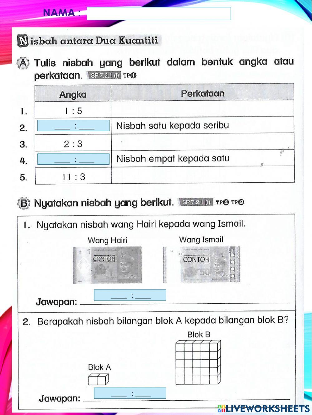 Matematik Tahun 5 interactive exercise for Tahun 5 | Live Worksheets