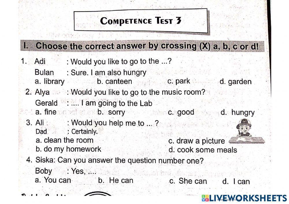 Bahasa inggris interactive exercise for 5 | Live Worksheets