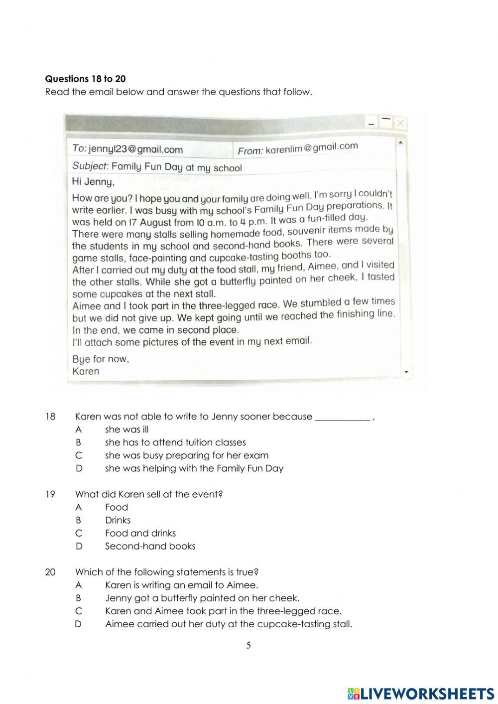 Year 5 assessme… | Free Interactive Worksheets | 1648361