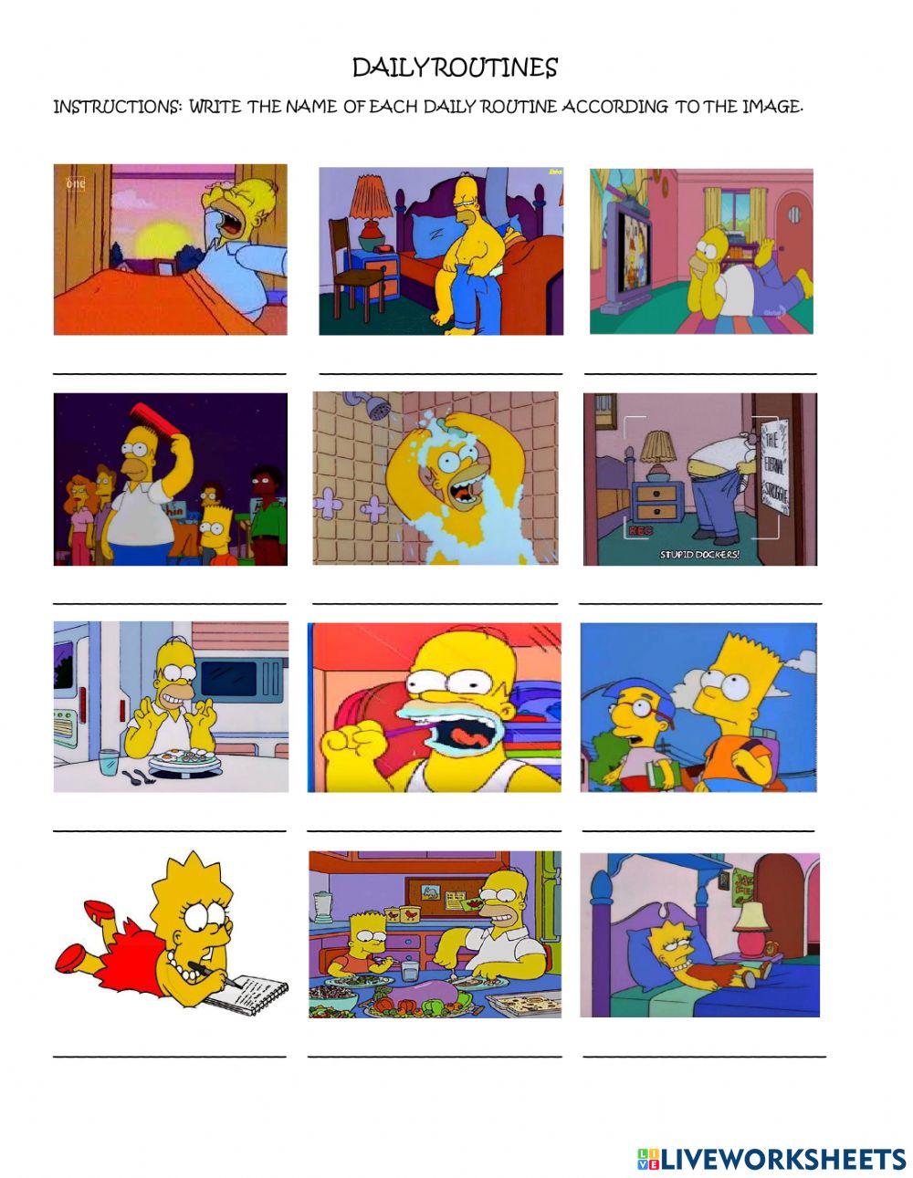 Daily routines online exercise for ELEMENTAL | Live Worksheets