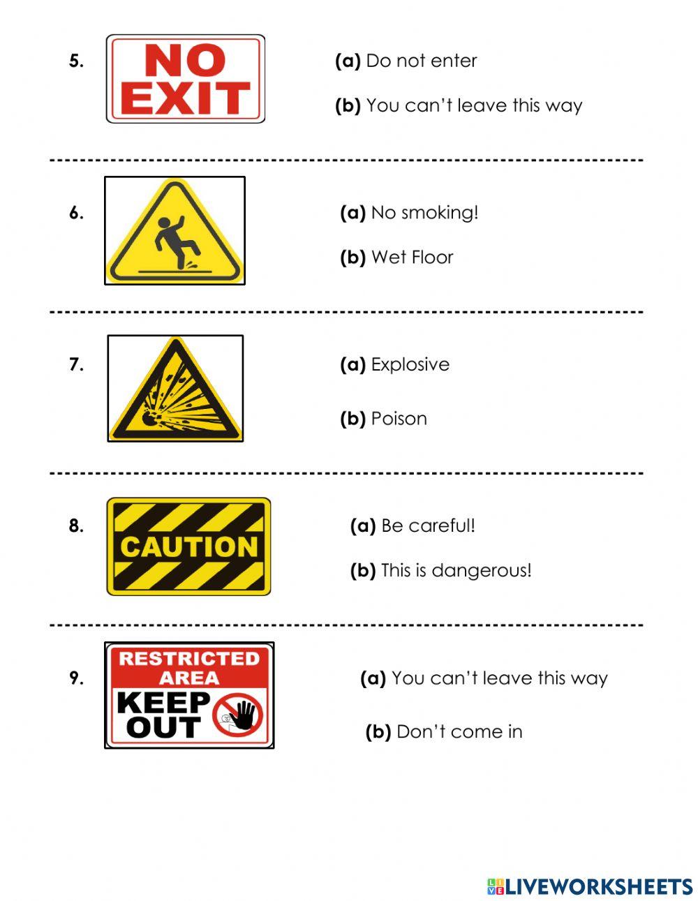 Safety at work-Reading 4 online exercise for | Live Worksheets