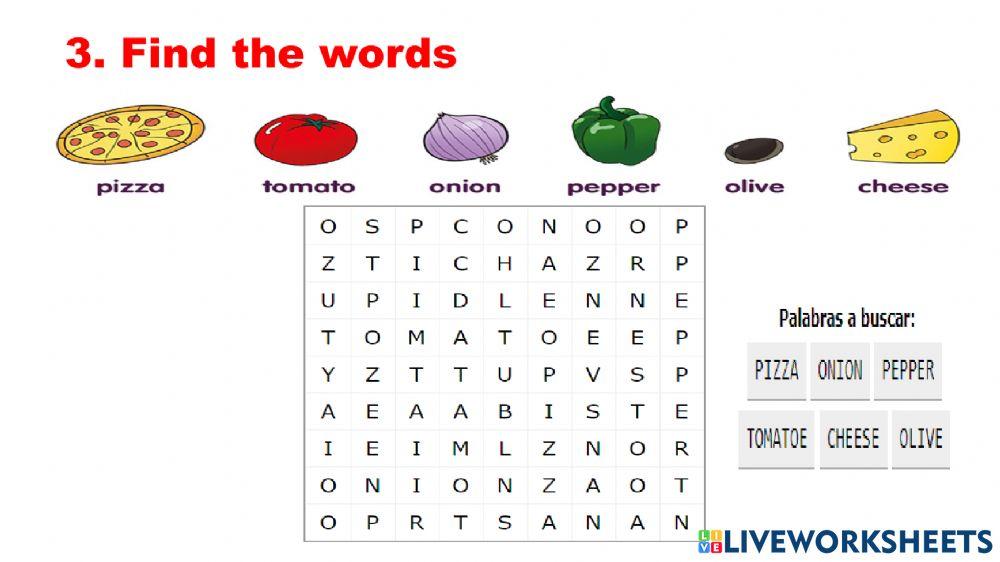 6776828 | PIZZA TOPPINGS | PAMELA GUM | LiveWorksheets