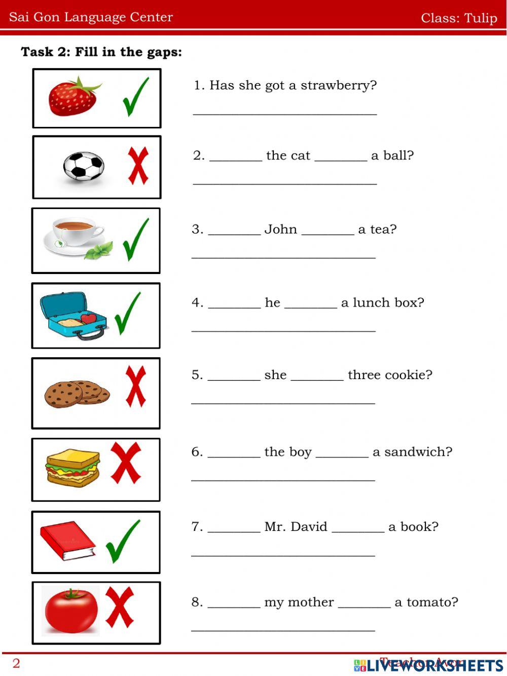 Worksheet tulip free online activity | Live Worksheets
