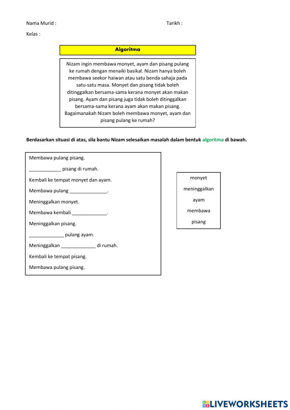 Latihan RBT Tahun 4 16.11.2021 online exercise for | Live Worksheets