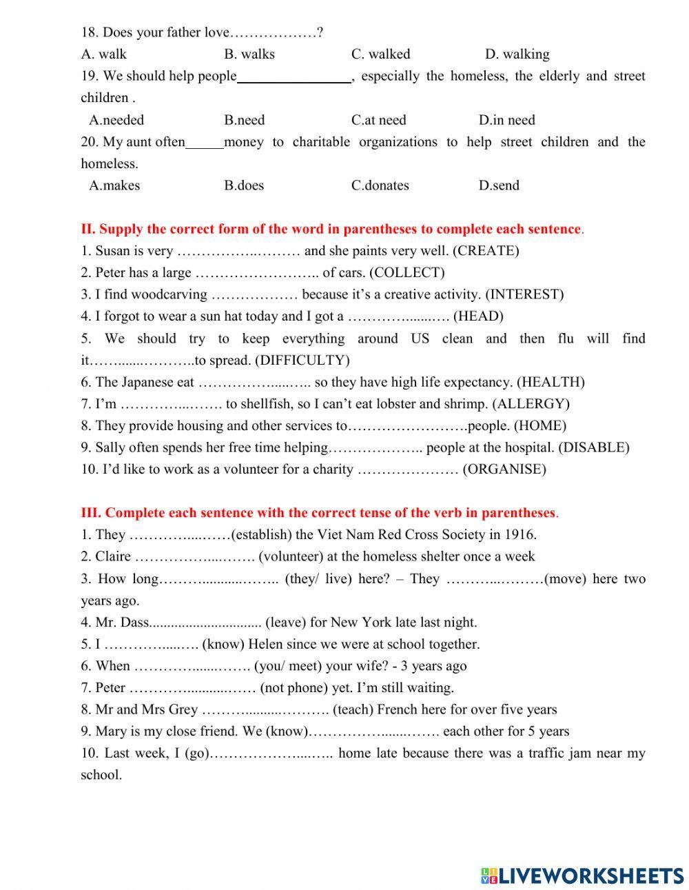 Review 1 - Grade 7 worksheet | Live Worksheets