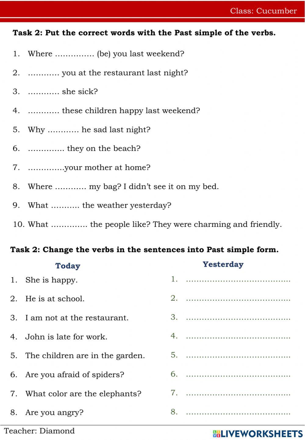 Cucumber 16.11 1649559 | dilysttt | Live Worksheets