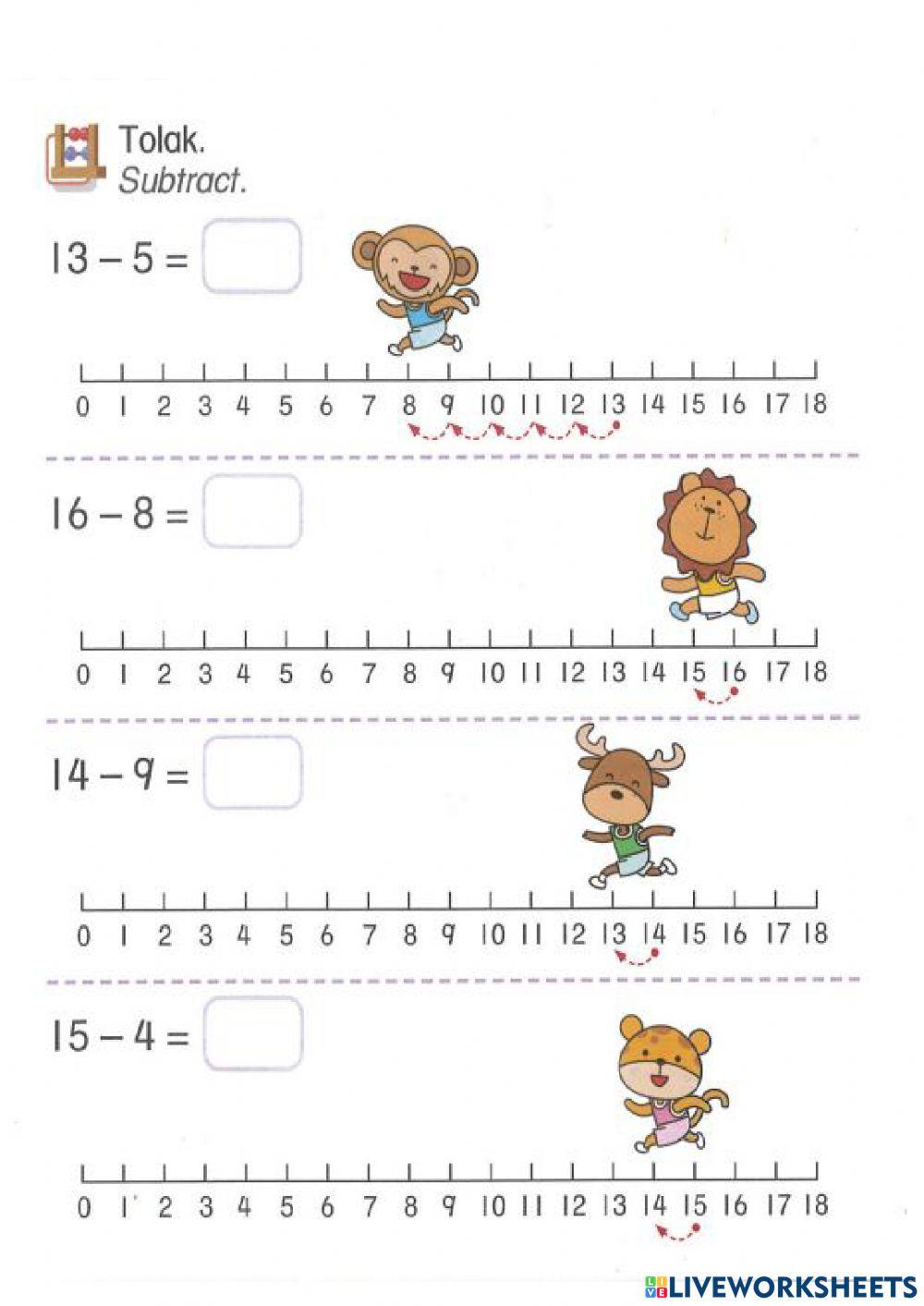 Mathematics online exercise for kindergarten | Live Worksheets