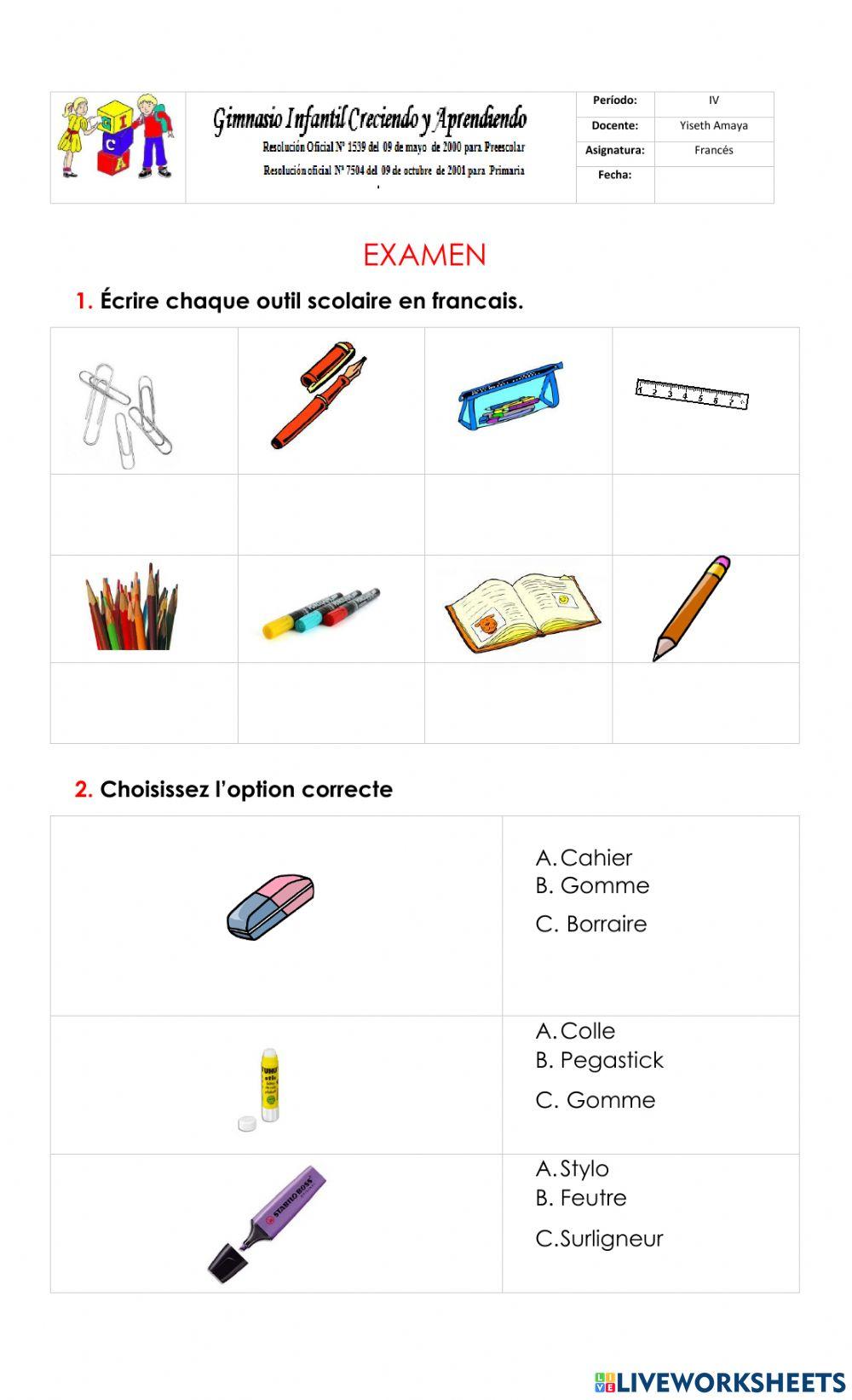 1650136 | French exam | Angie paola pinto bolaños