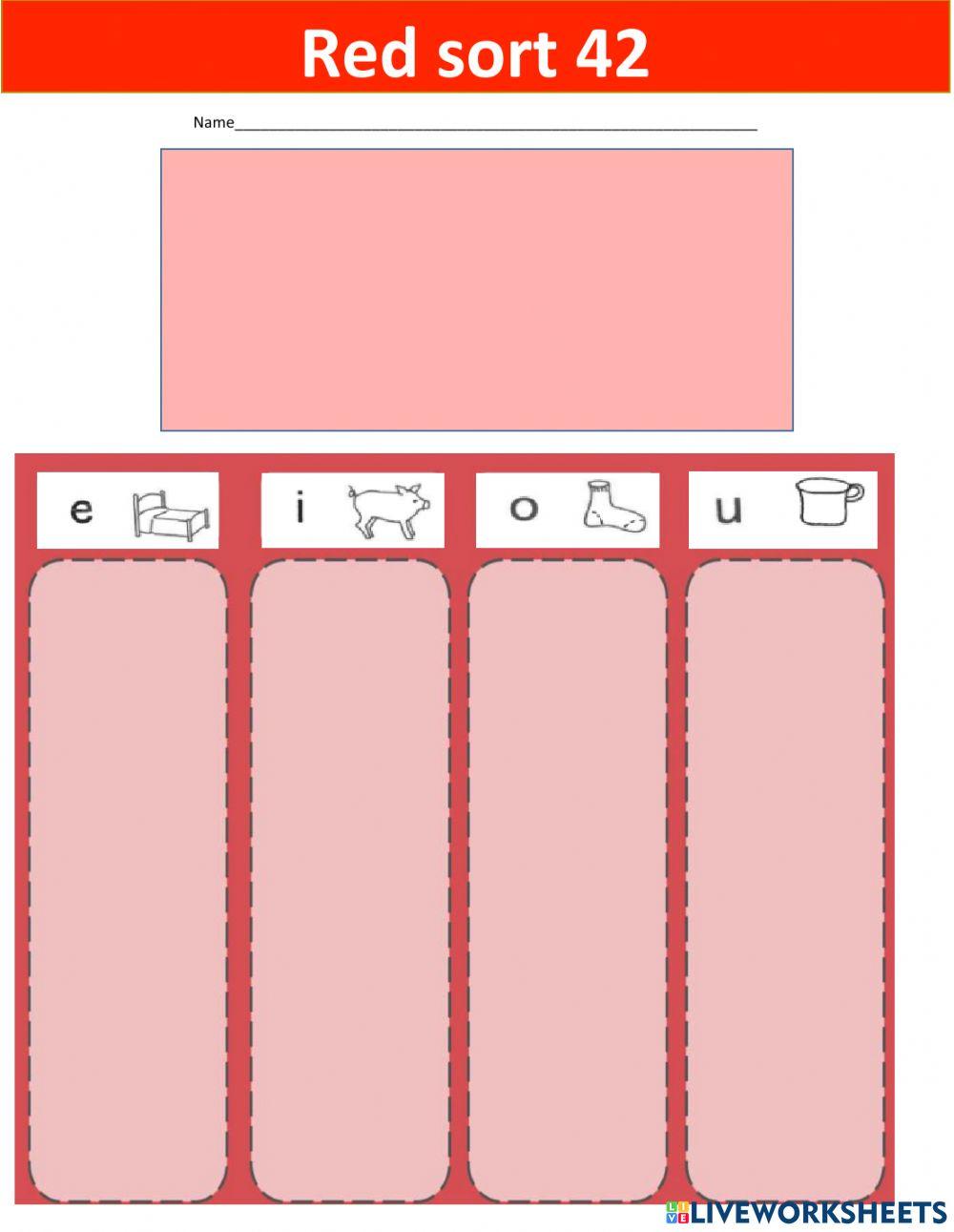 Red 42 worksheet | Live Worksheets