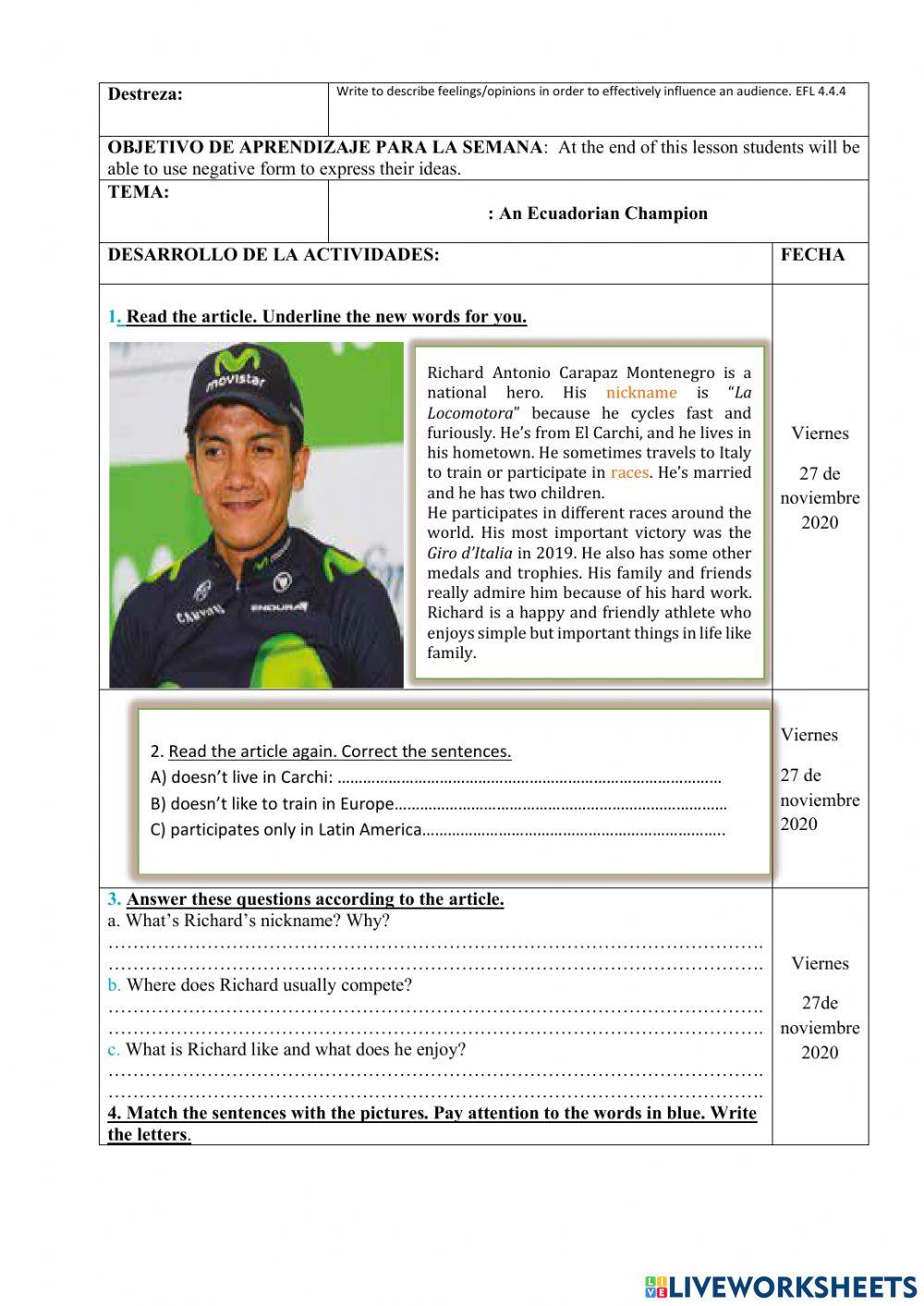 My biography | Free Interactive Worksheets | 1650759