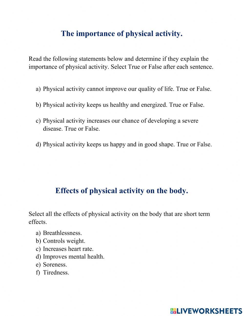 PE. tier 3 online exercise for | Live Worksheets