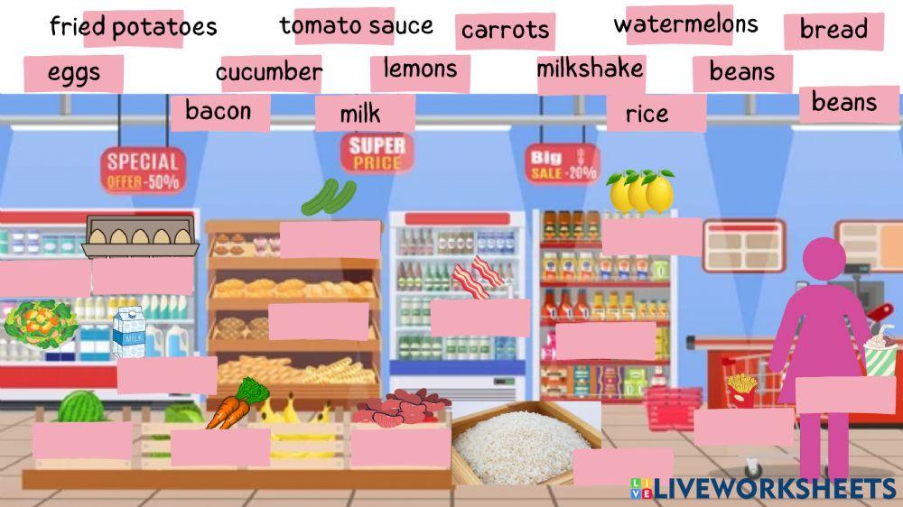 Label food | Free Interactive Worksheets | 1651482