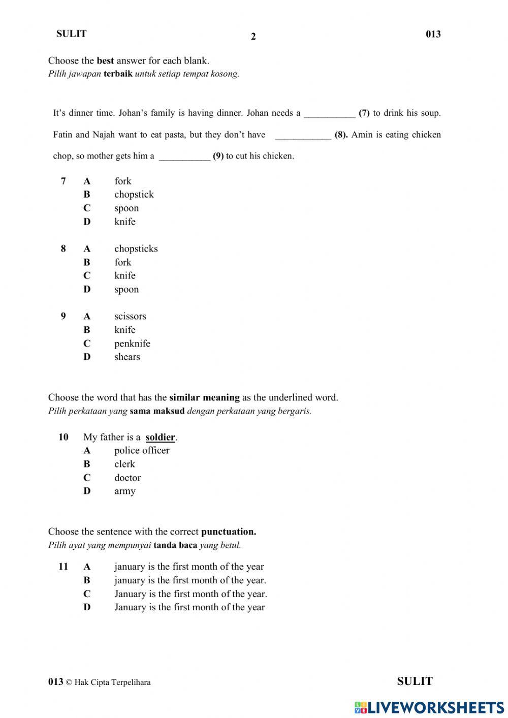 Year 4 assessme… | Free Interactive Worksheets | 1651538