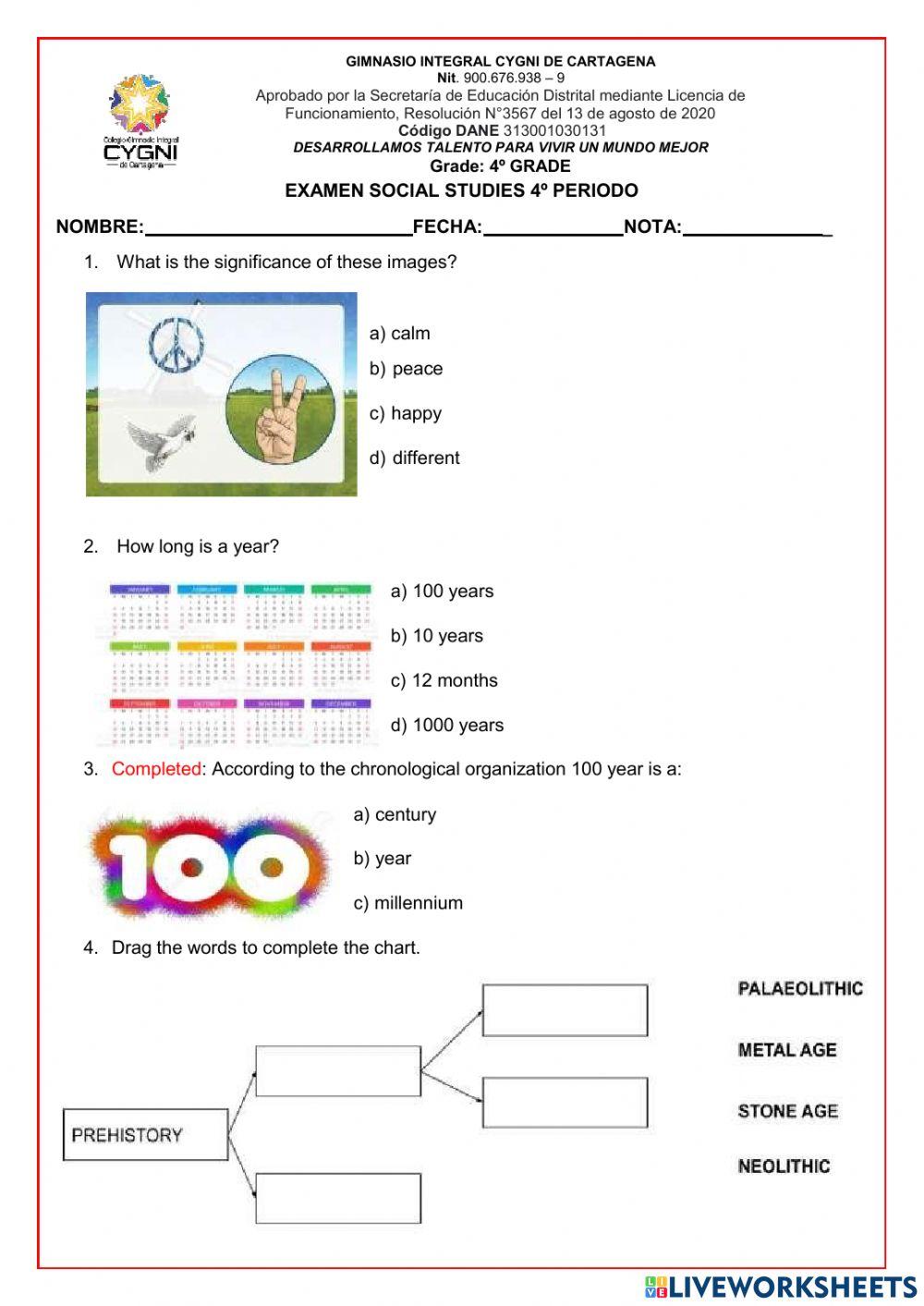 Social studies exams 1654058 | Mary De Jerez | Live