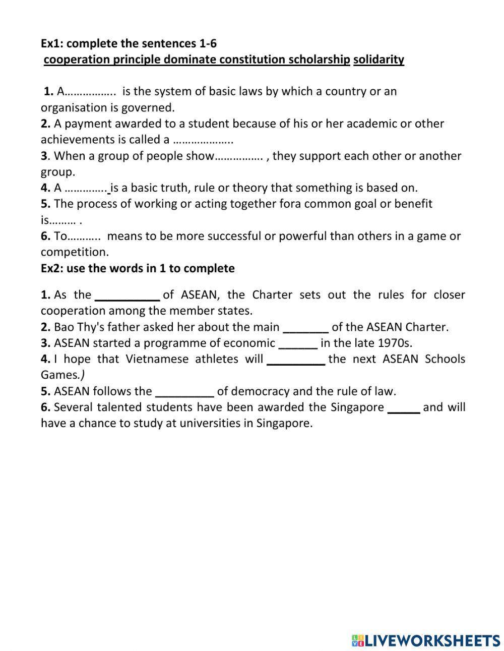 G11- Unit 5 worksheet | Live Worksheets
