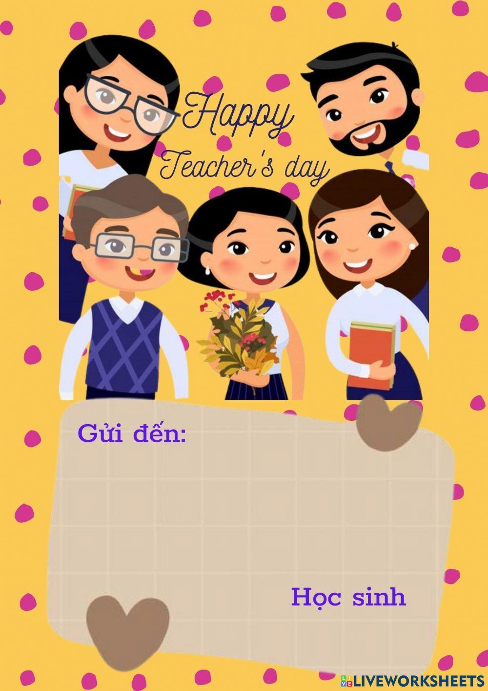 Teacher's day exercise | Live Worksheets