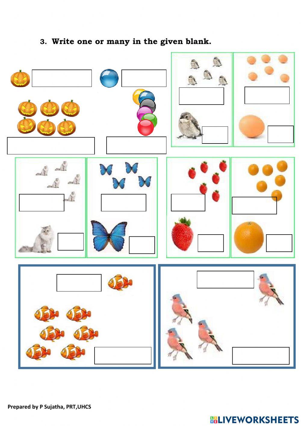 1652900 | One- Many | SAISRI21978 | LiveWorksheets