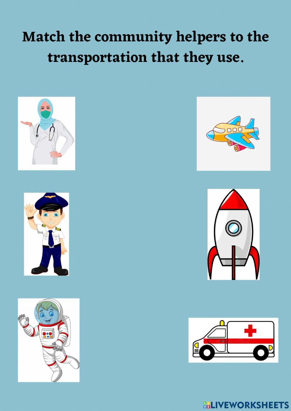 Transportation online exercise for Elementary school | Live Worksheets