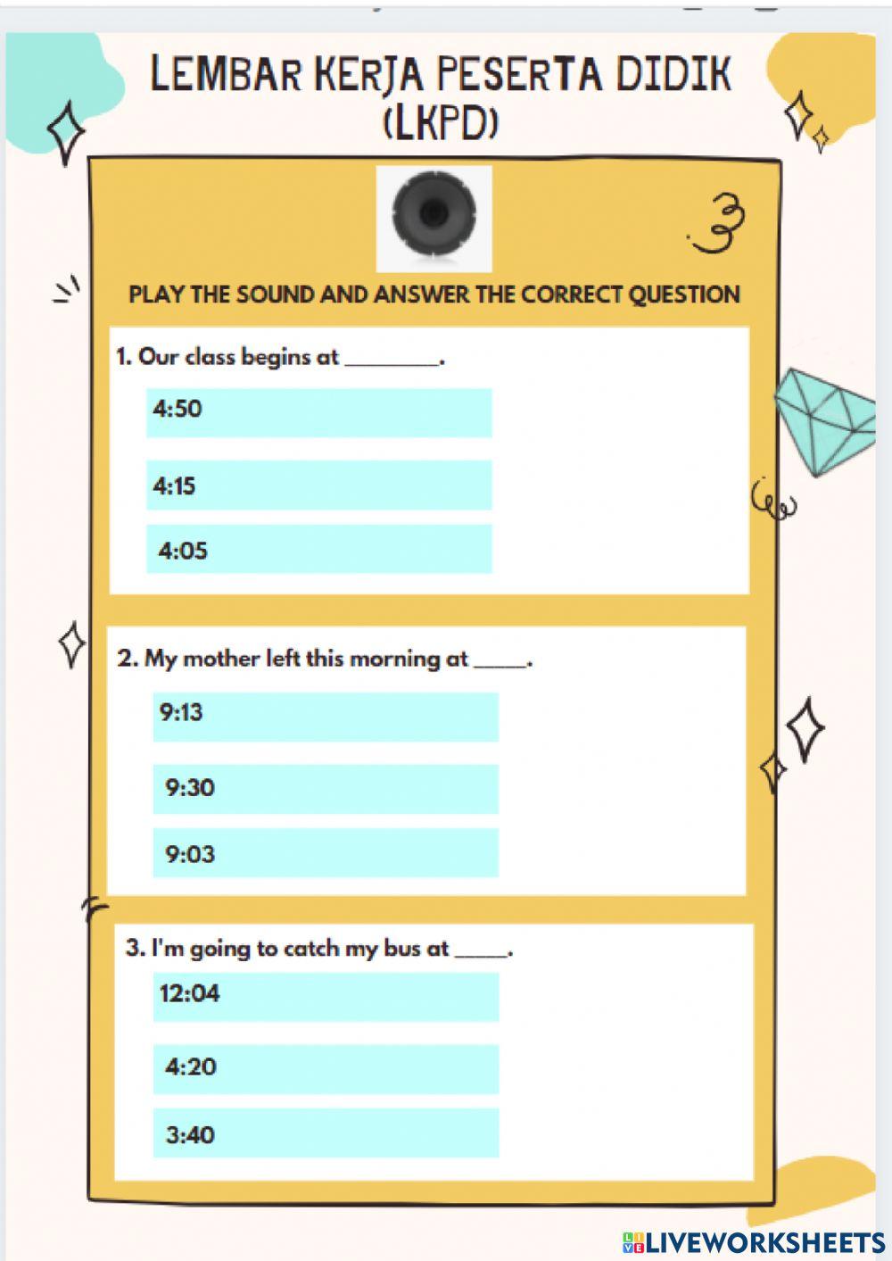 Lkpd online exercise for 2 | Live Worksheets