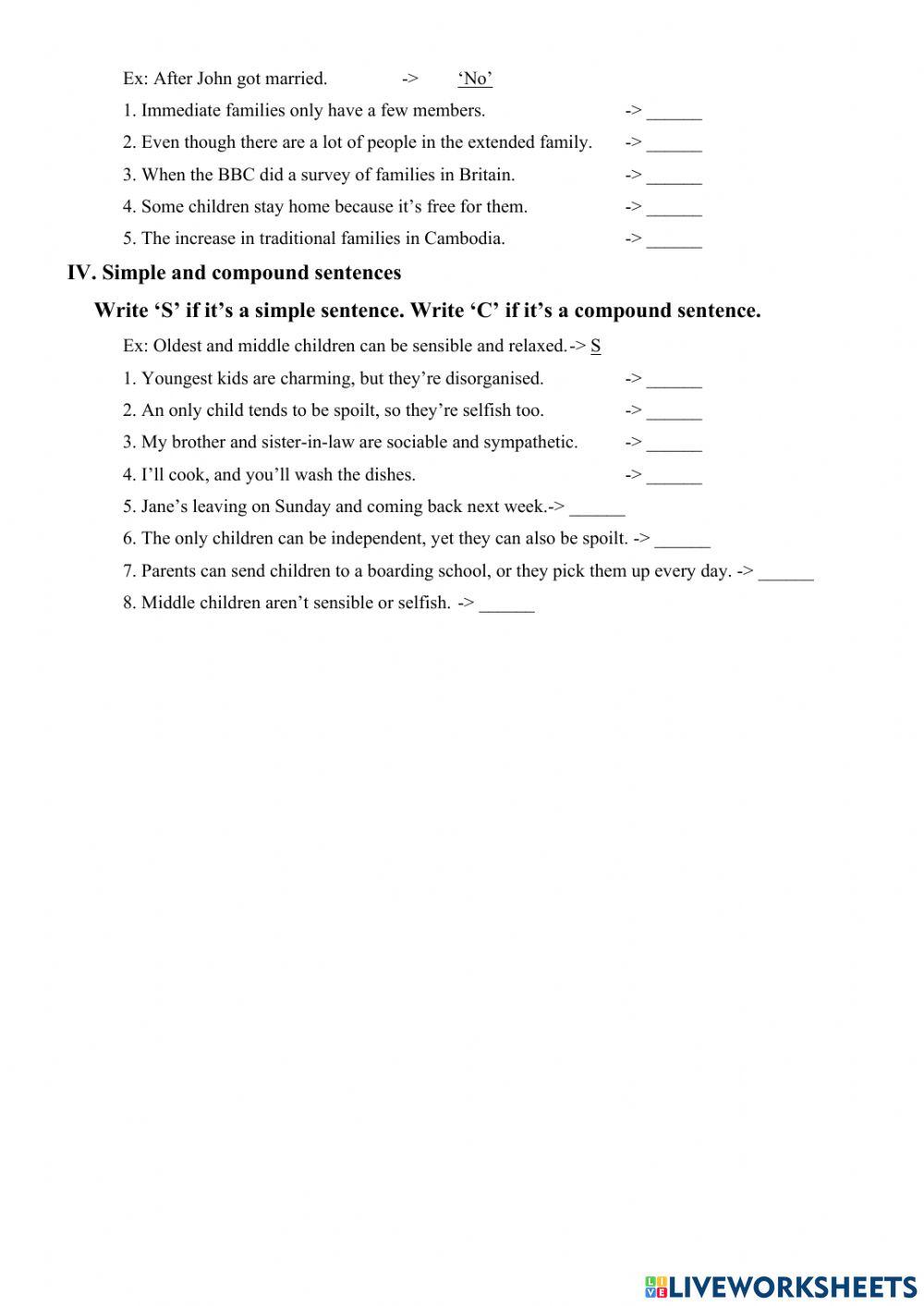 Writing GEP 7A | Free Interactive Worksheets | 1653207