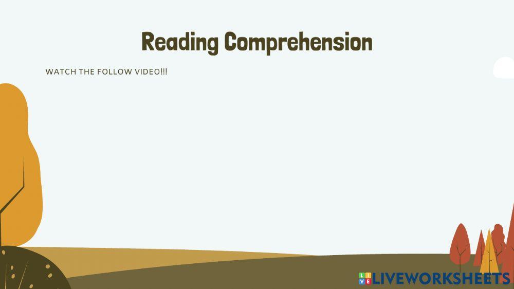 Reading comprehension online exercise for 4 | Live Worksheets