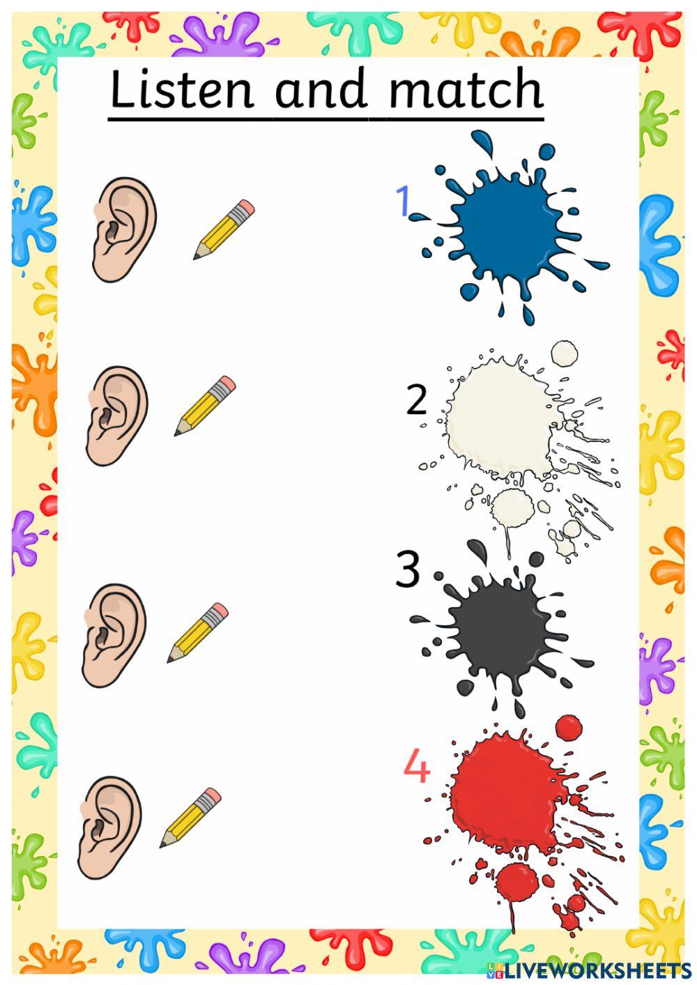 Colours 2 | Free Interactive Worksheets | 6778243