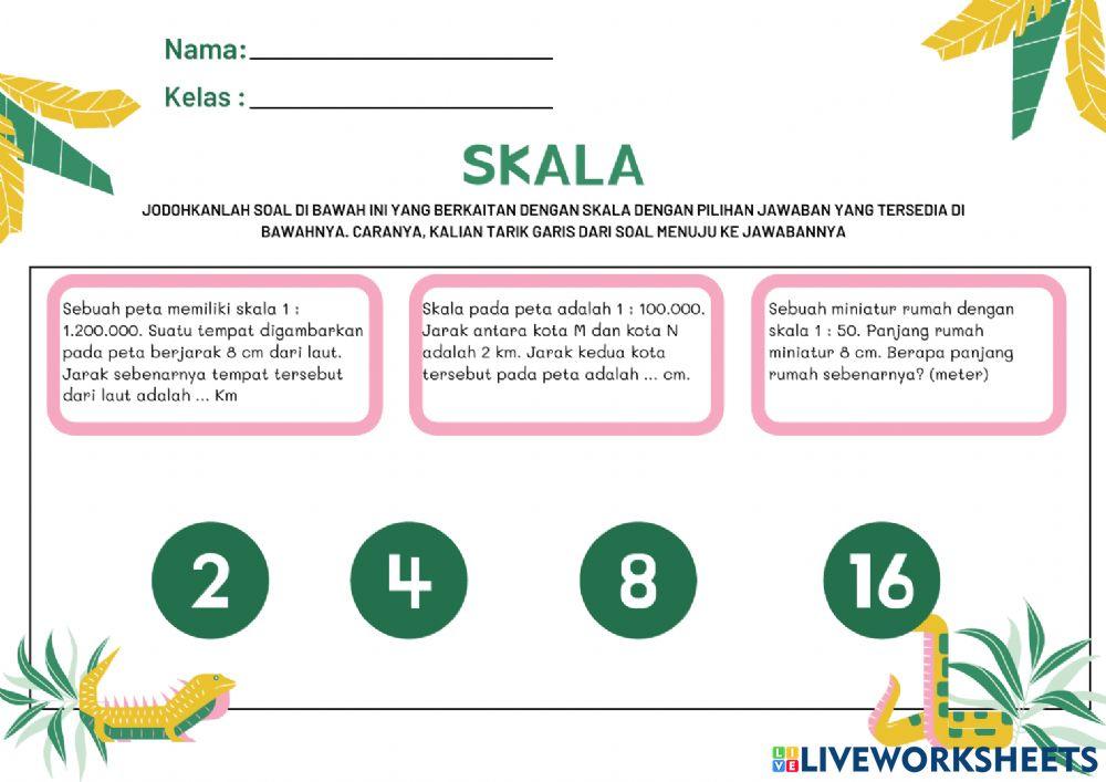 Skala Matematika exercise | Live Worksheets