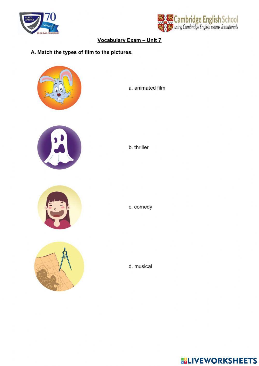 Vocabulary online exercise for A2 | Live Worksheets