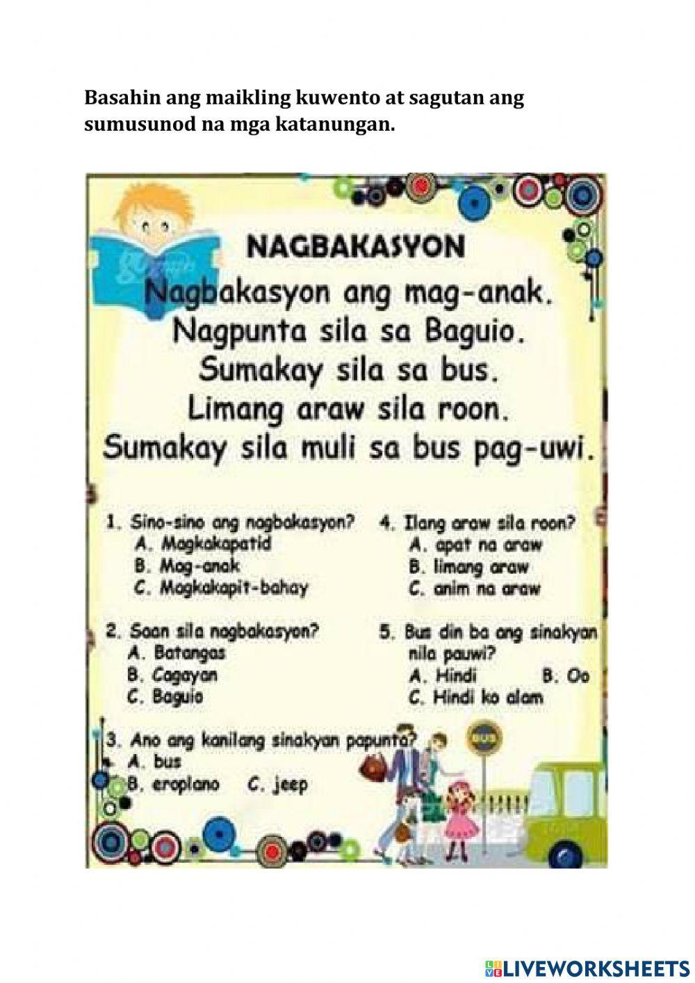 Pag Unawa Sa Binasa Pagsasanay Sa Pagbasa Mabuting Ka - vrogue.co