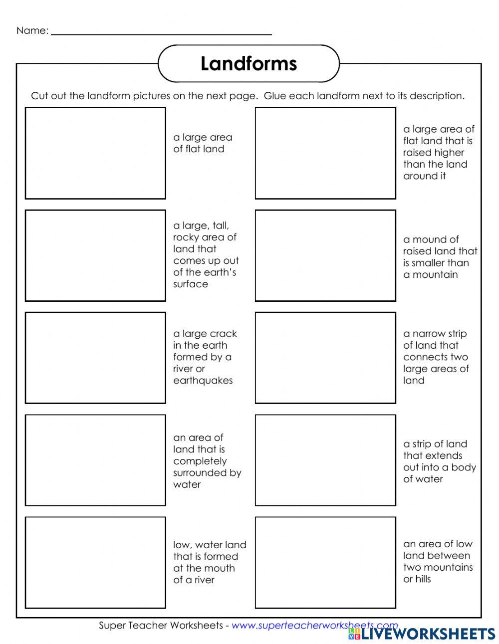 Land | Free Interactive Worksheets | 1654145