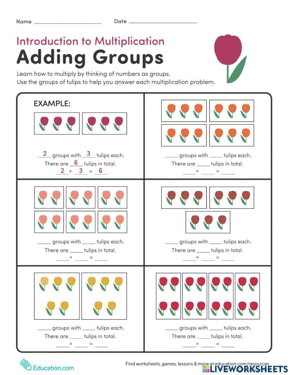 Grade 3 Review: Equal groups and Arrays online exercise for | Live ...