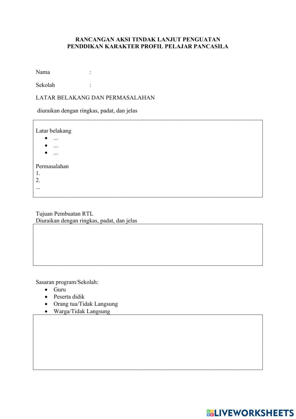 Rtl workshop worksheet | Live Worksheets