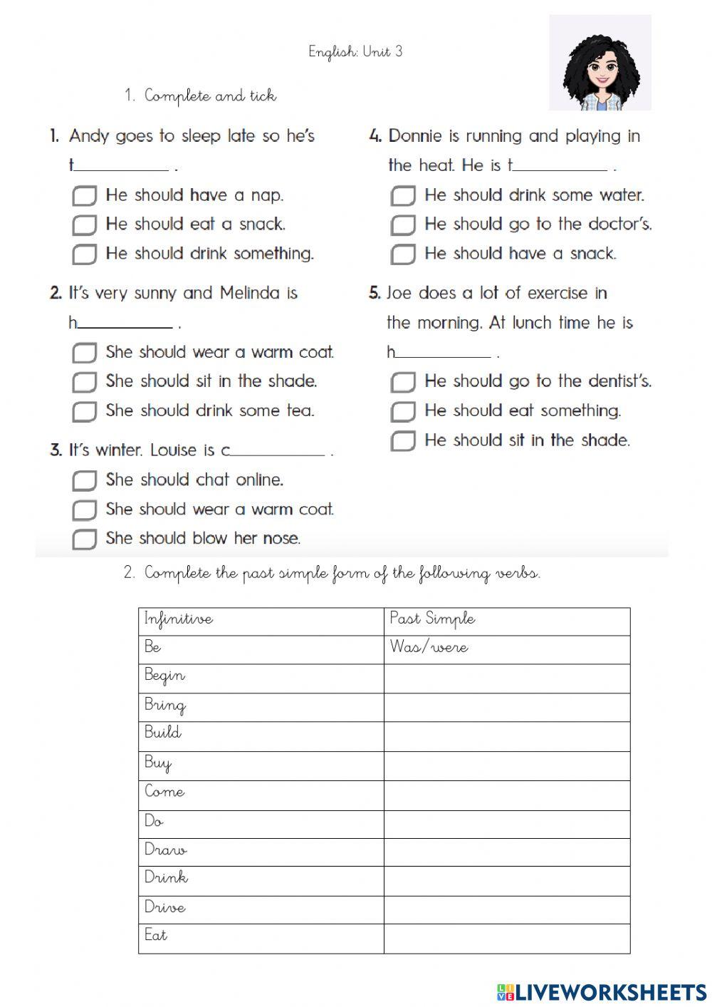 Have-has got and Should worksheet | Live Worksheets