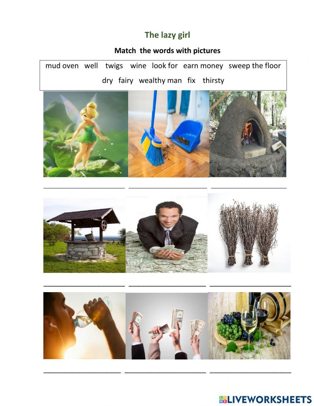 The lazy girl interactive worksheet | Live Worksheets