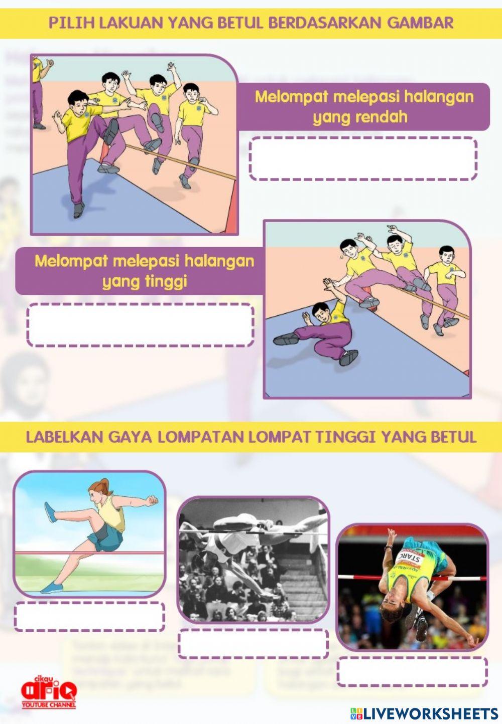 Pjk tahun 4 : HALANGAN MENCABAR worksheet | Live Worksheets