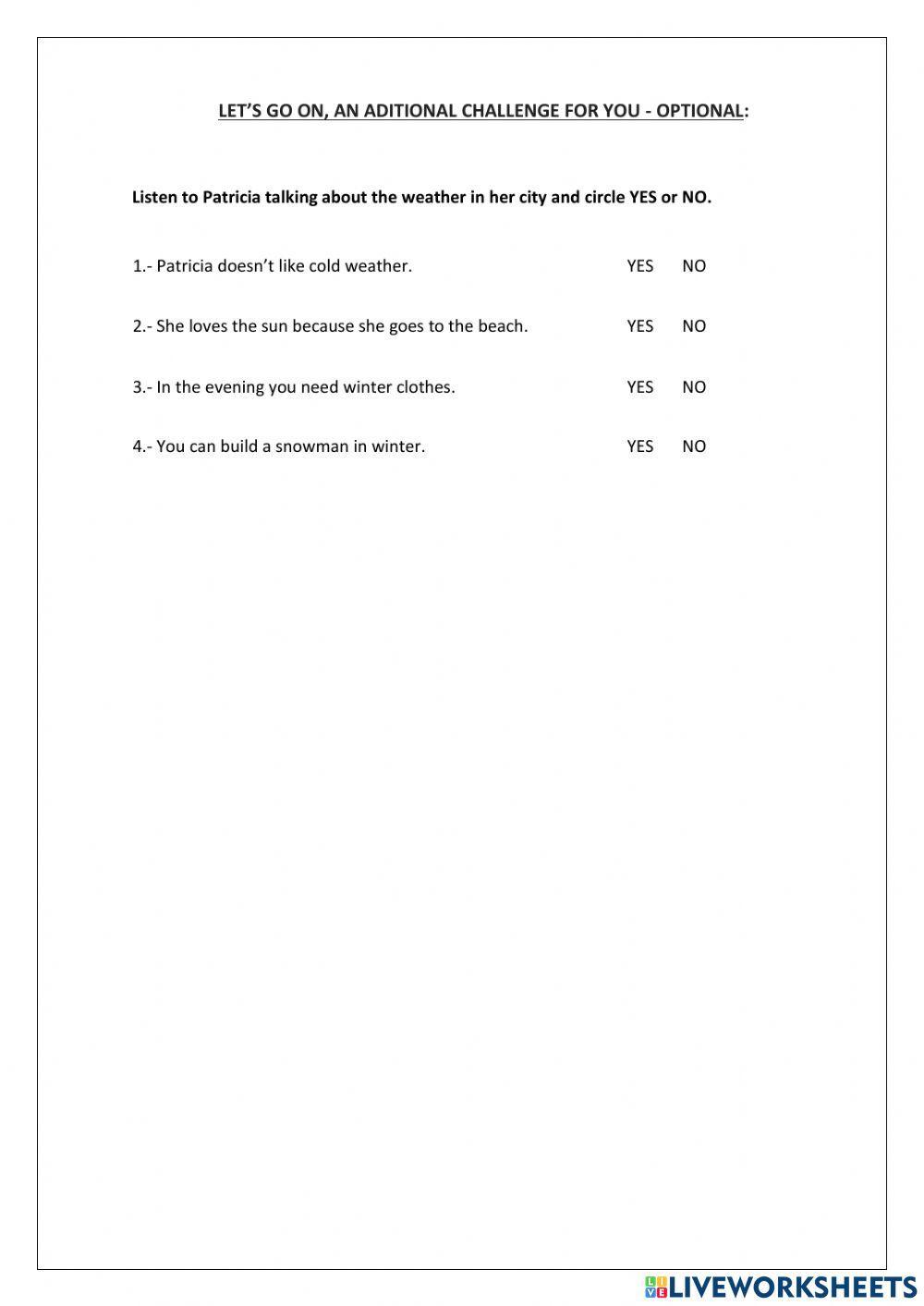 Sunny days - Listening and reading 1656129 | ytharina