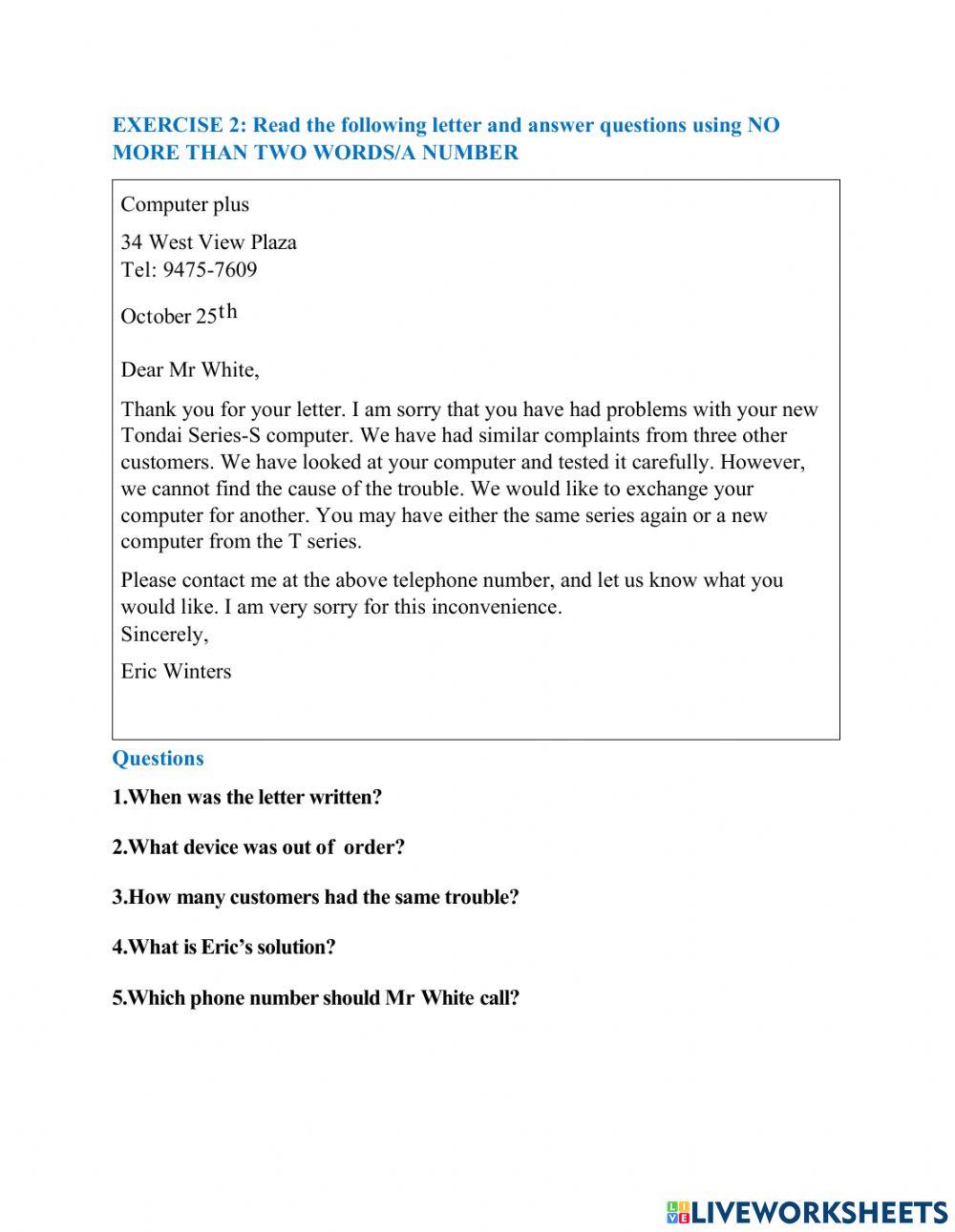 Lesson 8- reading comprehension- tutor's handout- điện tử 3 worksheet ...