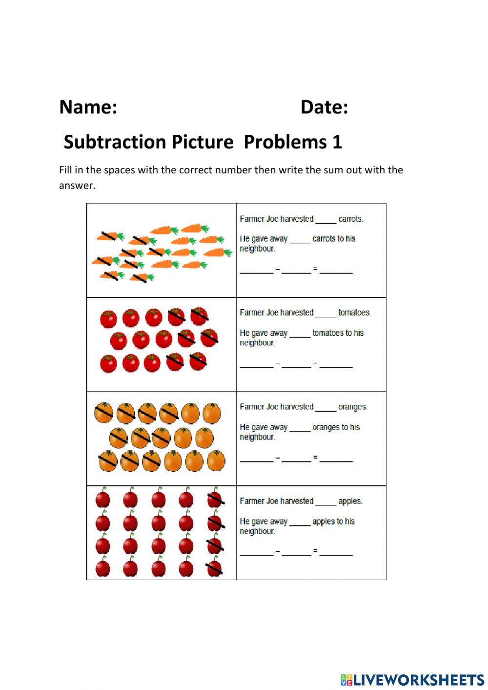 Subtraction Picture Problems 1 | Grace Vogt | Live