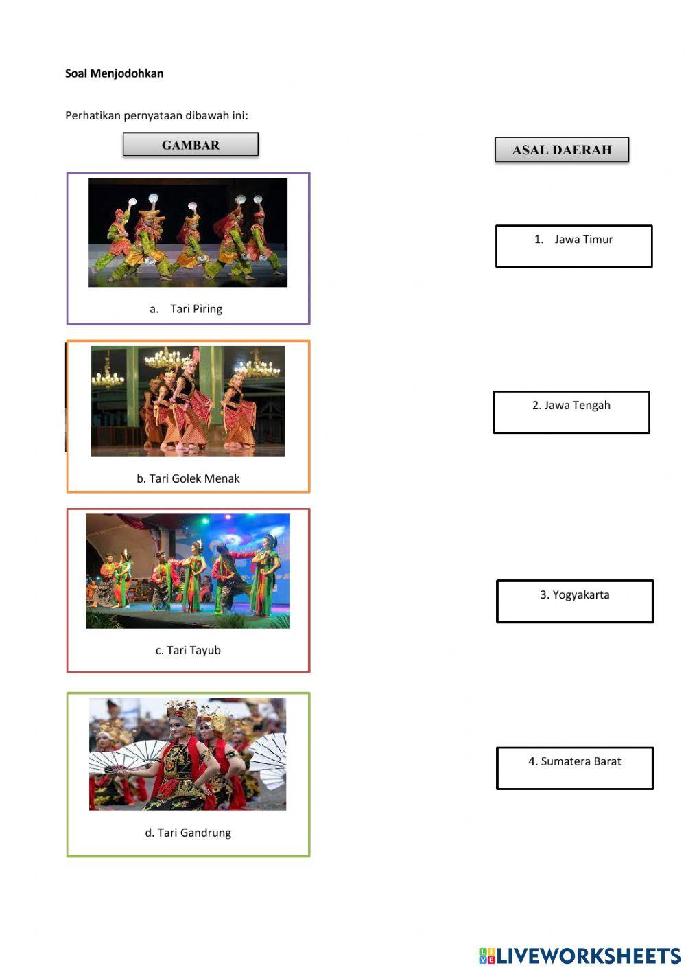 Seni Budaya exercise for 8 | Live Worksheets