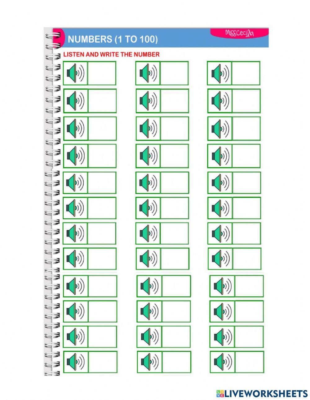 Numbers online exercise for 4 | Live Worksheets
