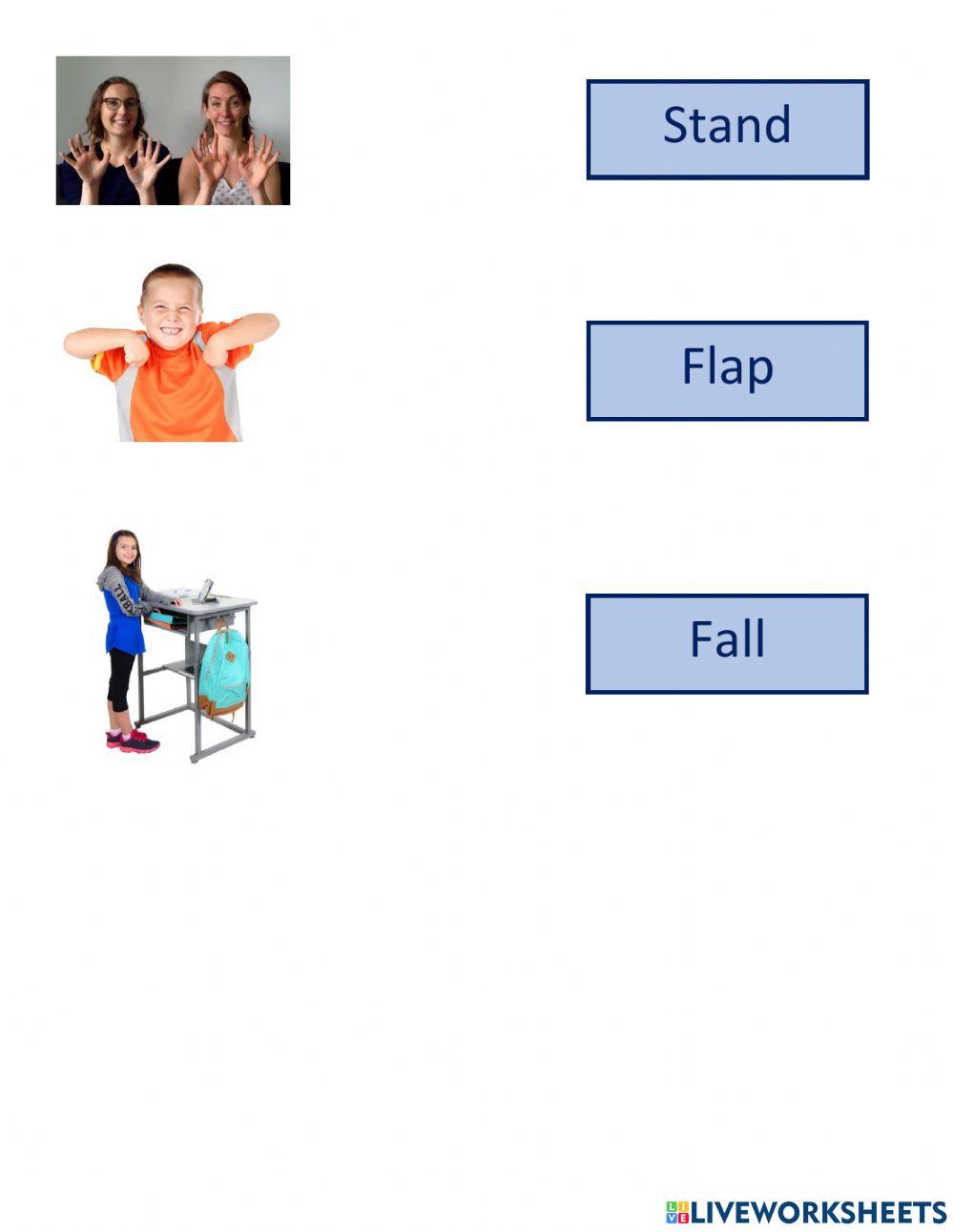 Body Actions | Free Interactive Worksheets | 1657850