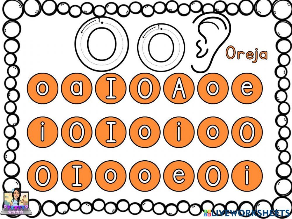 Vocal O o interactive worksheet | Live Worksheets