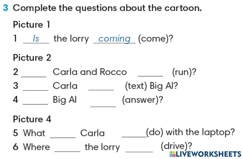 Go Getter 2 Present Continuous questions online exercise for | Live ...