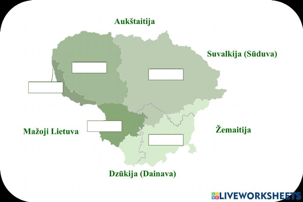Lietuvos regionai online exercise for | Live Worksheets
