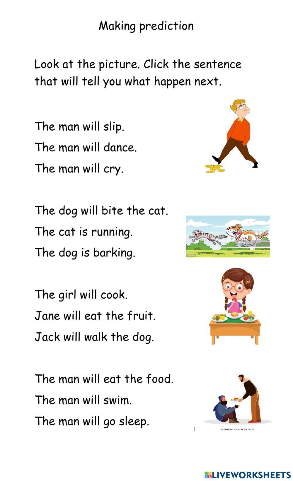 Making Prediction online exercise for | Live Worksheets