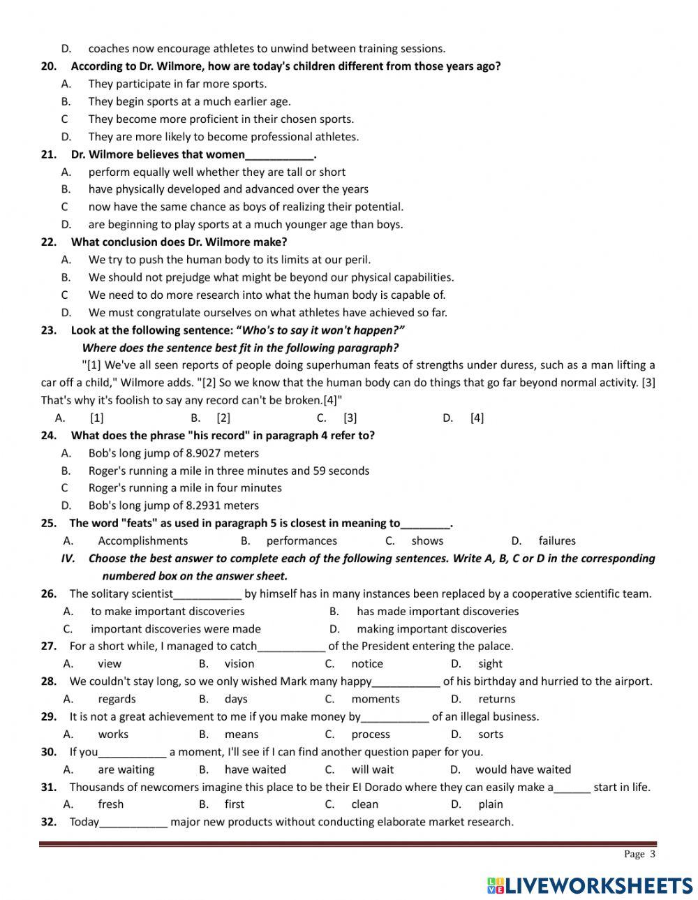 De CSP 2016 online exercise for | Live Worksheets