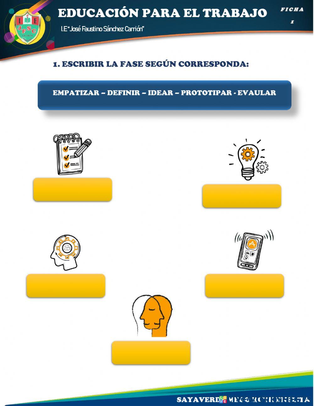 Desing thinking online activity | Live Worksheets