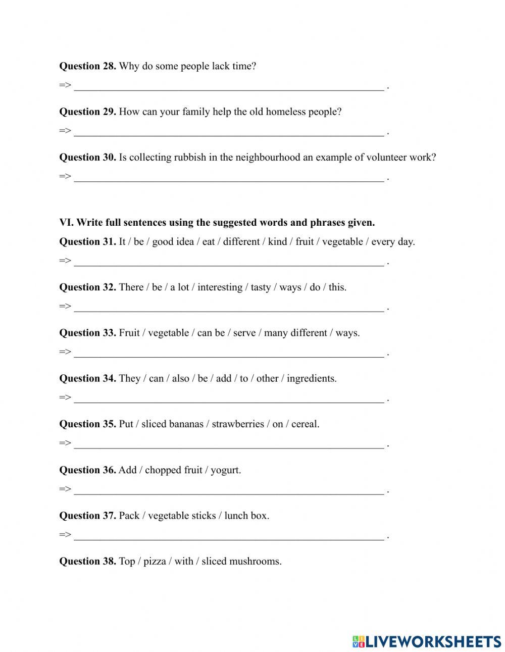 E7 midterm 3-4 worksheet | Live Worksheets