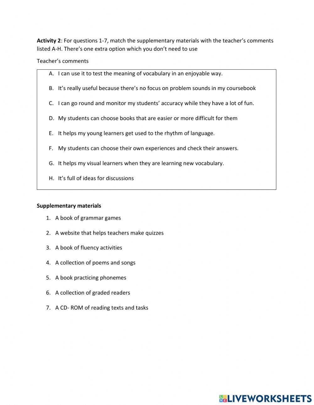 IM Activity 2 online exercise for | Live Worksheets